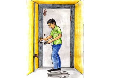 Portable latch for restrooms - National Innovation Foundation-India