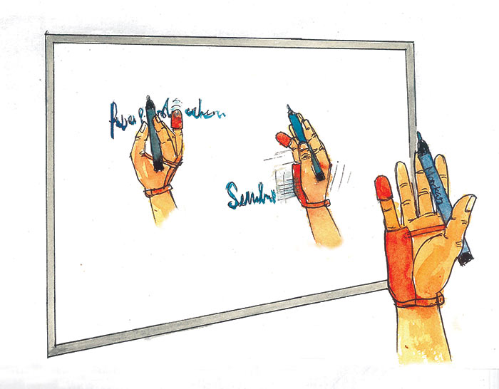 Quick finger duster for whiteboards - National Innovation Foundation-India